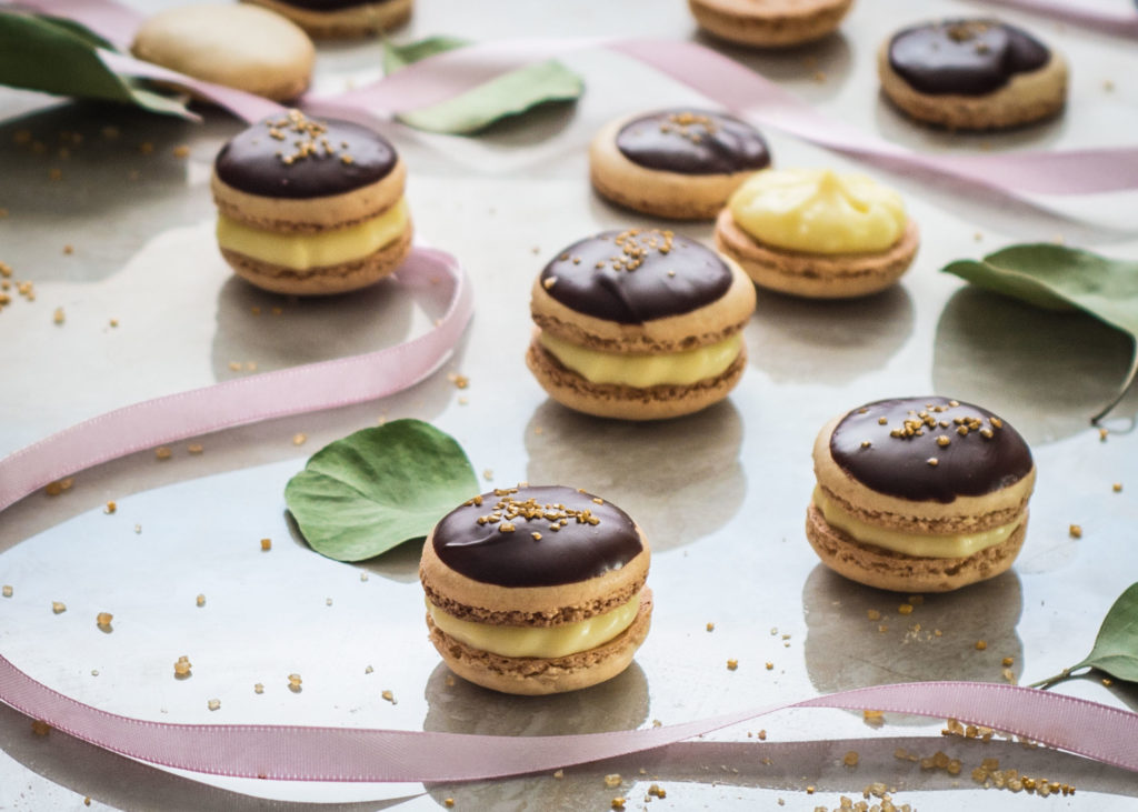 Boston Cream Macarons - Rhubarb and Cod